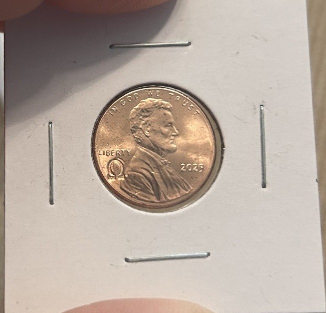 2025 P & D Lincoln Penny Cent OMEGA Ω Counterstamp Set #/50 Mis-stamped ...