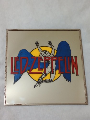 1980's Led Zeppelin Swan Song Icarus Logo Carnival Glass Mirror ...