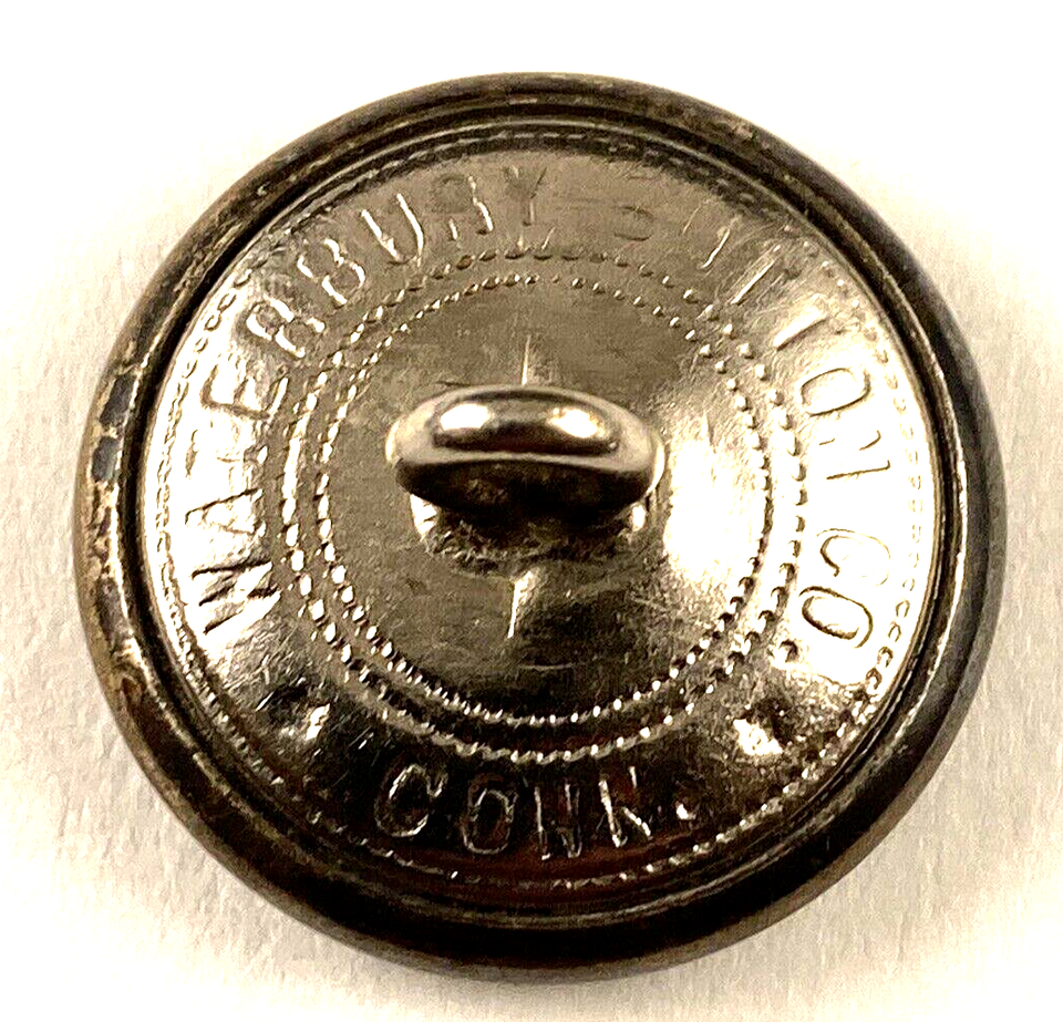 VINTAGE TRAILWAYS BRASS UNIFORM BUTTON WATERBURY BUTTON CO. CONN. 7/8 ...