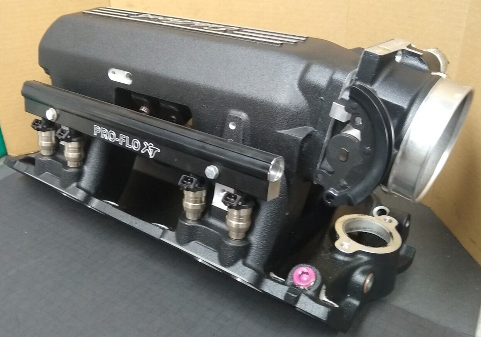 Edelbrock 71363 Pro-Flo XT RPM Intake Manifold + 90mm TB + rails and ...