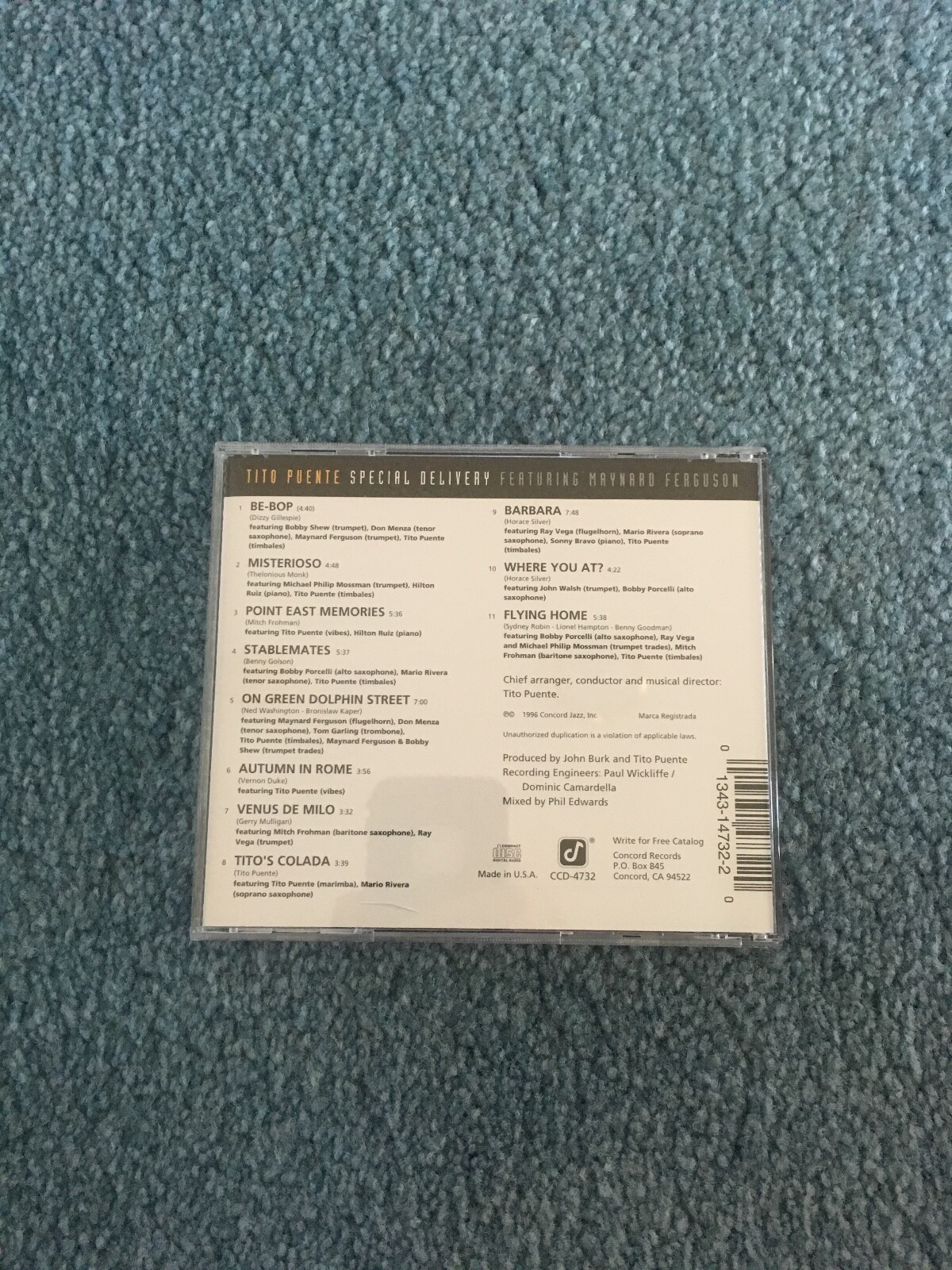 TITO PUENTE SPECIAL DELIVERY CD Featuring Maynard Ferguson 13431473220 ...