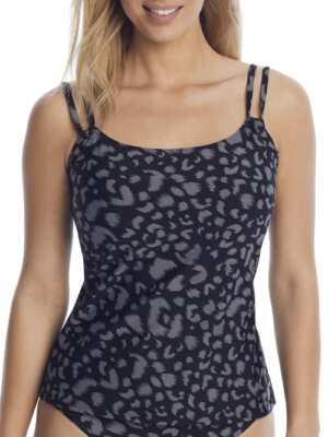 SUNSETS Fearless Feline Taylor Underwire Tankini Top, US 38DD, UK 38DD ...