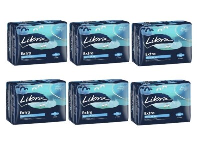 6 Packs Libra Extra Regular Pad with Wings 14 Pads | eBay