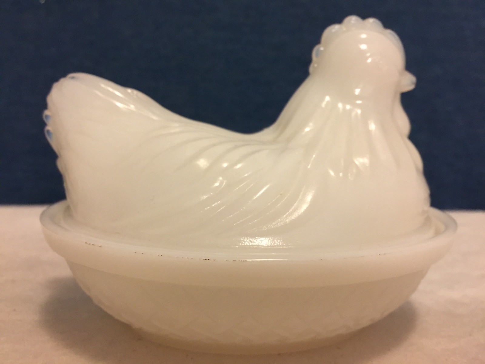 milk glass Vintage chicken dish covered candy dish nesting hen | eBay