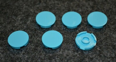 (6) 2x2 Medium Azure Round Smooth FInishing Tile Bricks ~ Lego ~ NEW | eBay
