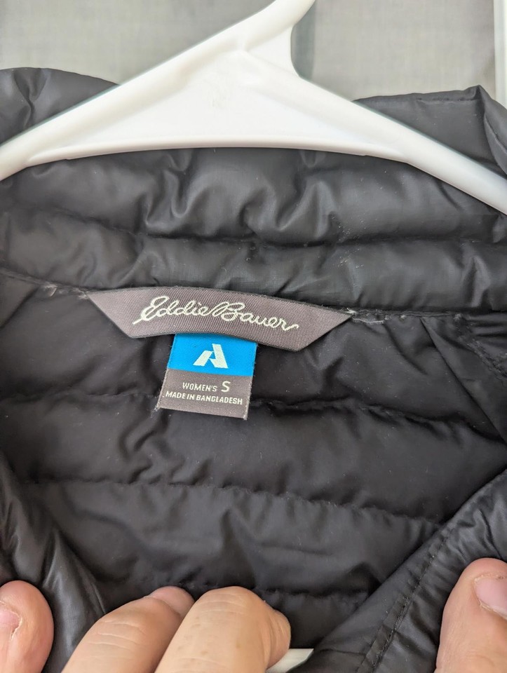 Eddie Bauer First Ascent EB800 Wms S Black Pertex Quantum Quilt Goose ...