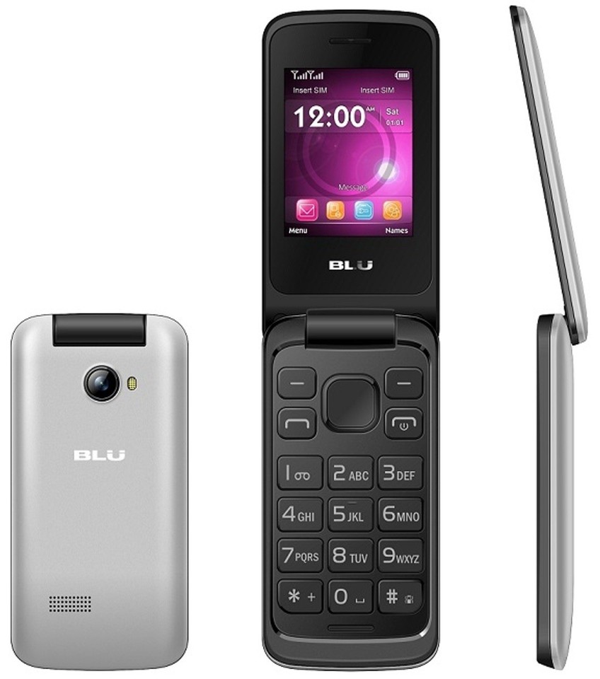 BLU Diva Flex 2.4 T350 - Silver ( Unlocked ) International Dual SIM ...