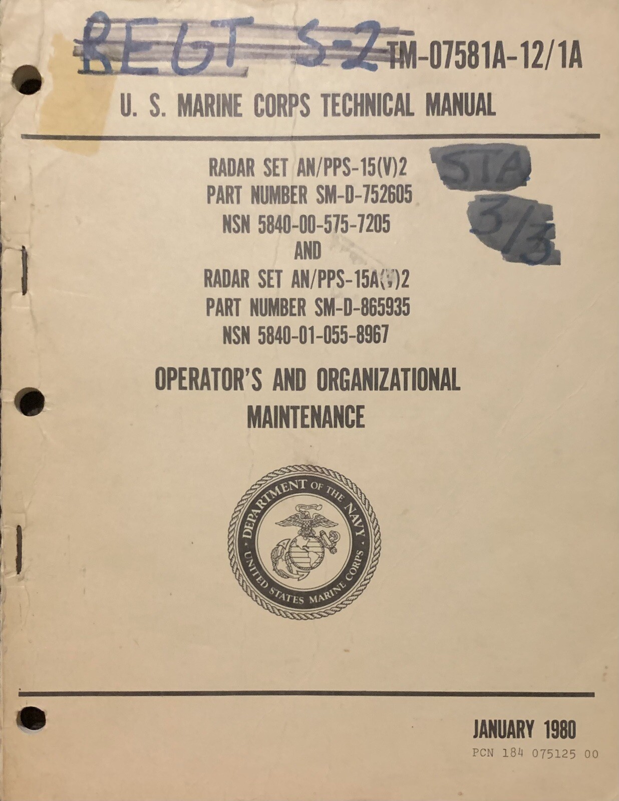 USMC Marine Corps Technical Guide Operator’s Organizational Maintenance ...