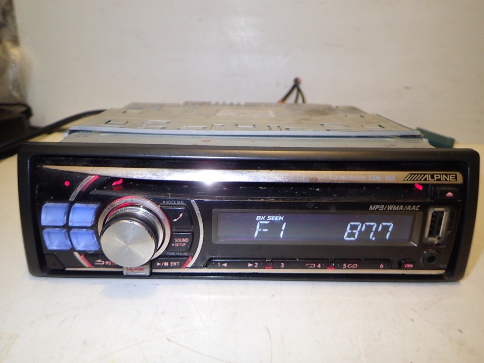 ALPINE CDE-102 Car Stereo AM/FM Radio CD Receiver Vintage 2010 Tested ...