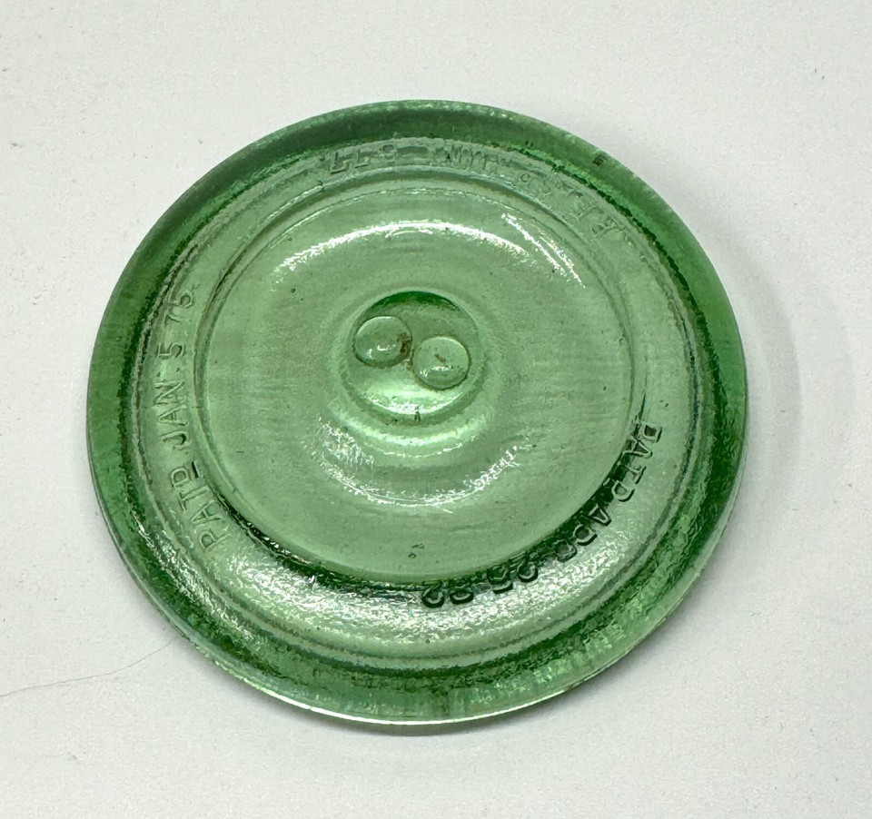 APPLE GREEN Quart Lightning Fruit Jar HAMMER WHITTLED | eBay