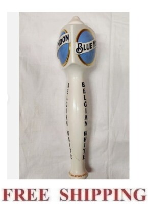 BLUE MOON BELGIAN WHITE ALE WOODEN BAR TAP HANDLE BEER KEG MARKER NEW ...
