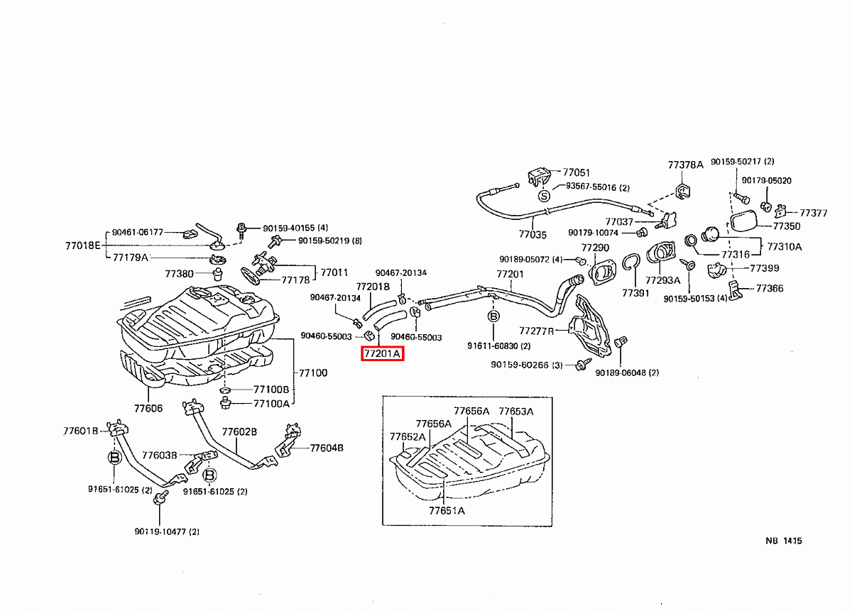 Genuine Toyota LandCruiser 80 Series FJ 3F 4.0 Petrol Fuel Tank Filler ...