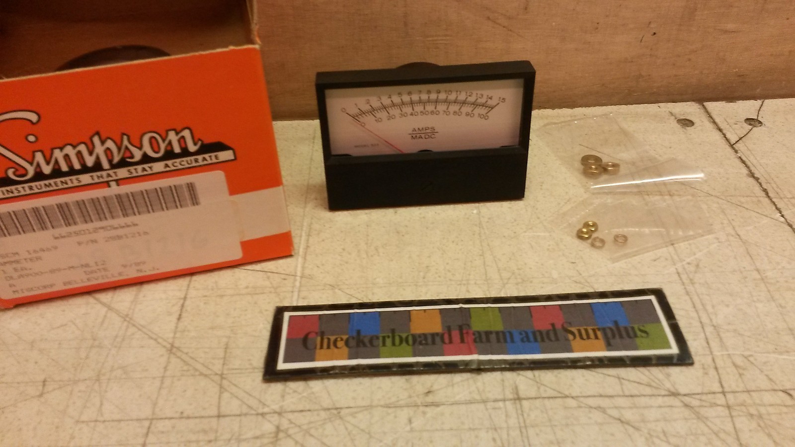 NOS Simpson Ammeter 28B1216 6625012906666 6625-01-290-6666 0-100 mA | eBay
