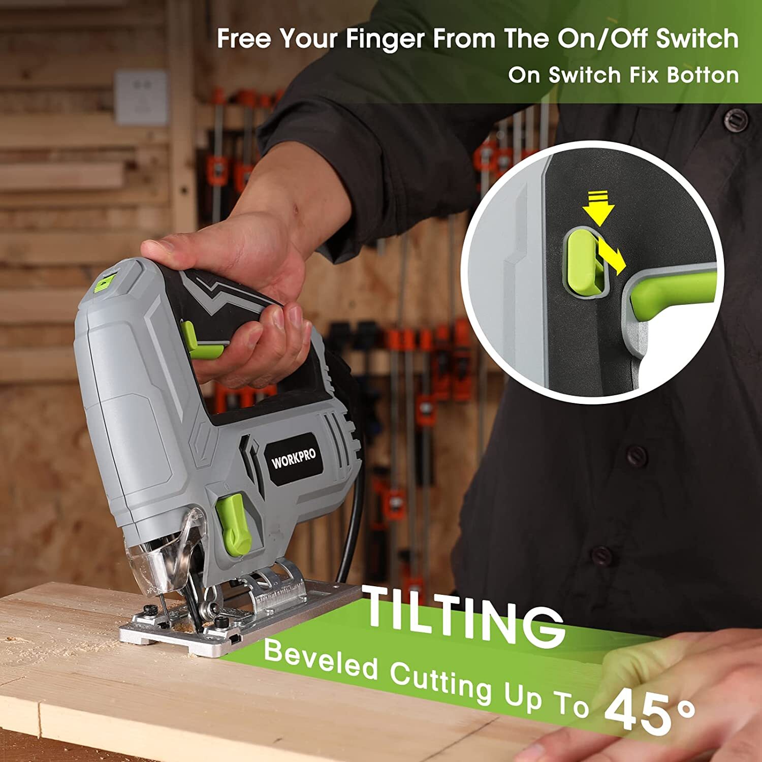 WORKPRO 5 AMP Jig Saw 3000 SPM Heavy Duty Corded Electric Power JigSaws ...