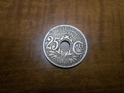 1920 LIBERTE EGALITE FRATERNITE 25 CMES FRENCH COIN | eBay