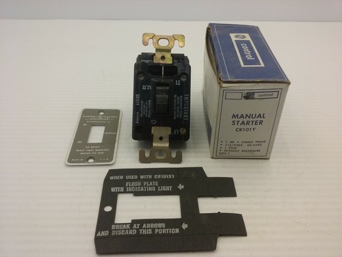 GE CR101Y MANUAL STARTER 1HP SINGLE PHASE 115/230V 1 POLE 16A WITHOUT ...