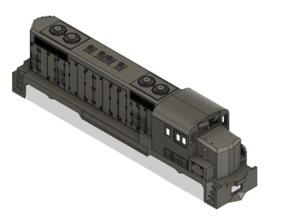 N Scale - Santa Fe CF7 Round 3 Window Locomotive Shell | eBay