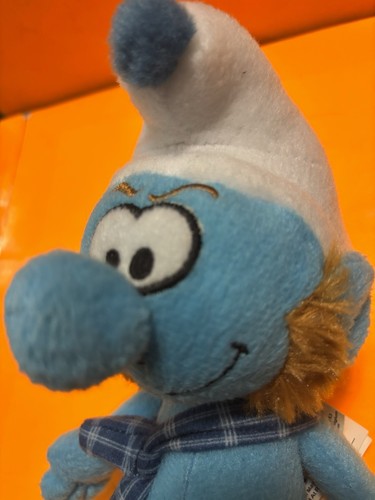 Gutsy Smurf Blue Plush 9" Stuffed Character Toy 2013 Kellytoy Scottish ...