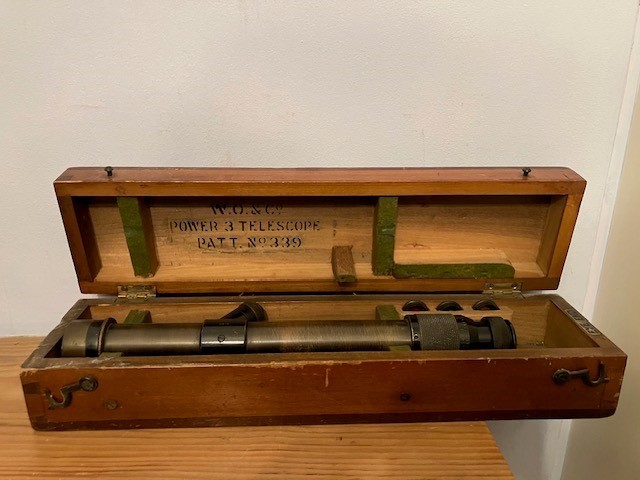 Ottway & Co. No. 862 Power 3 Military Sighting Telescope Patt No. G339 ...