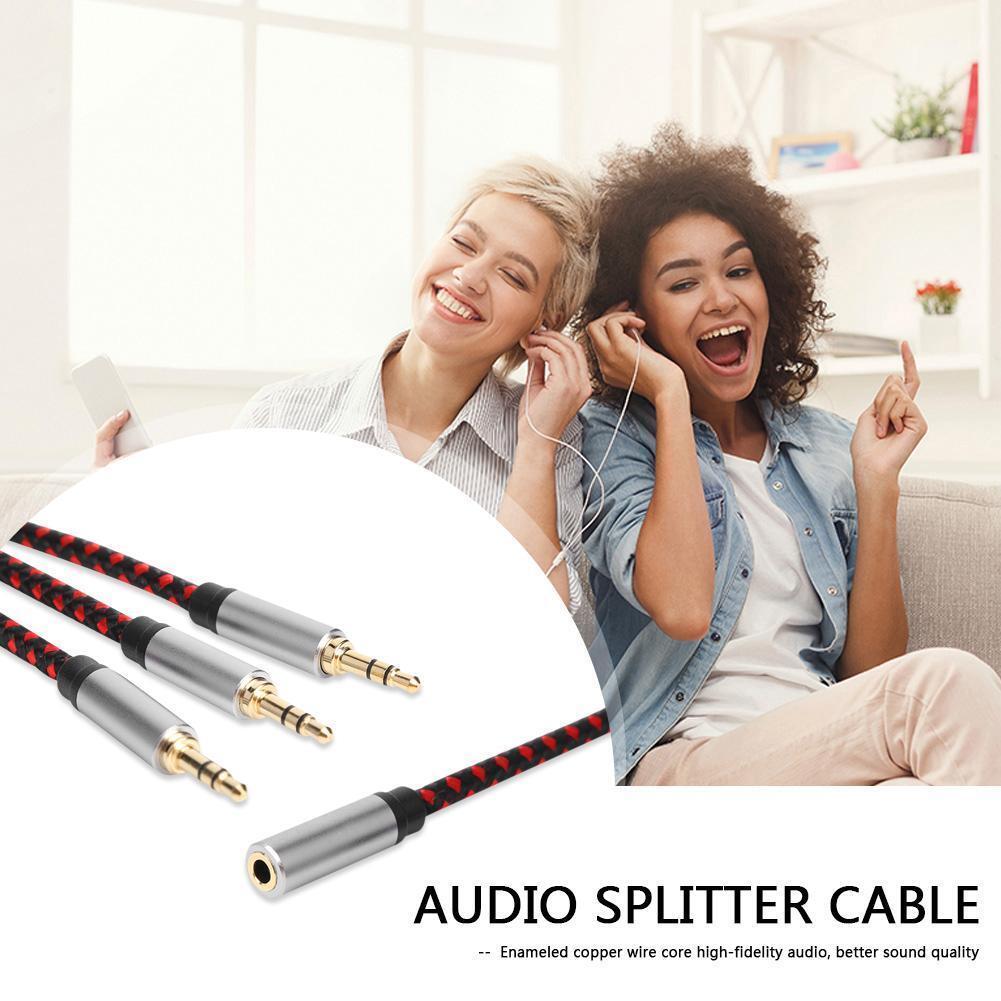 3.5mm Audio Splitter Cable for Phone Speaker 1 Female to 3 Male AUX ...