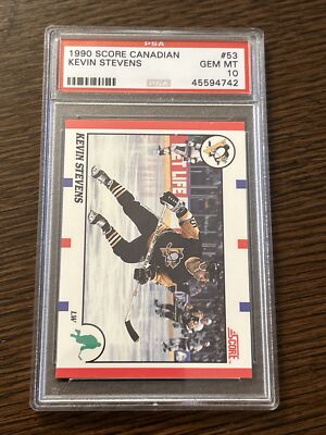 1990-91 SCORE CANADIAN KEVIN STEVENS ROOKIE PSA 10 BOSTON BRUINS HERO ...