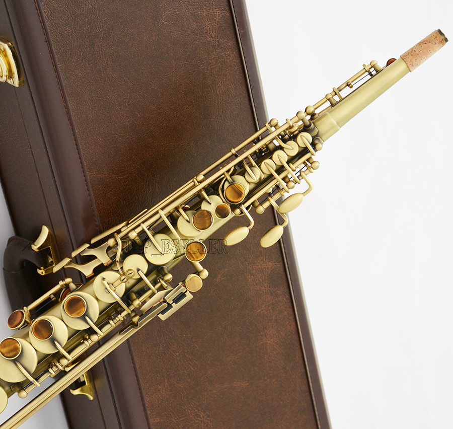 Customized Professional Antique VI Soprano Bb Saxophone Straight Sax ...