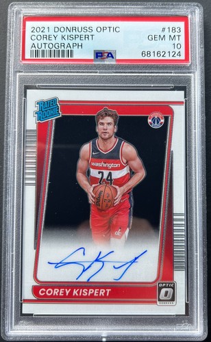 COREY KISPERT 2021 PANINI DONRUSS OPTIC AUTOGRAPH PSA GEM MINT 10 RC ...