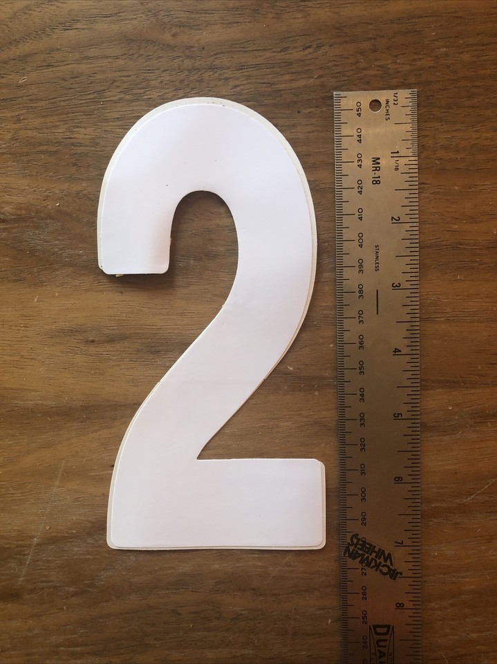 Vintage BMX Bicycle #2 White Number Decals - 7” BMX MX Vinyl Sticker | eBay