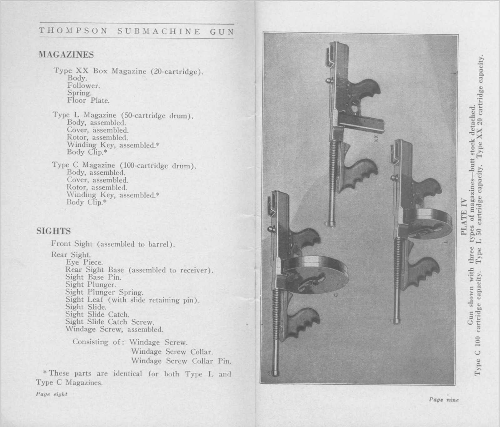 64 Page 1921 1928 1929 HANDBOOK OF THE THOMPSON SUBMACHINE GUN Manual ...