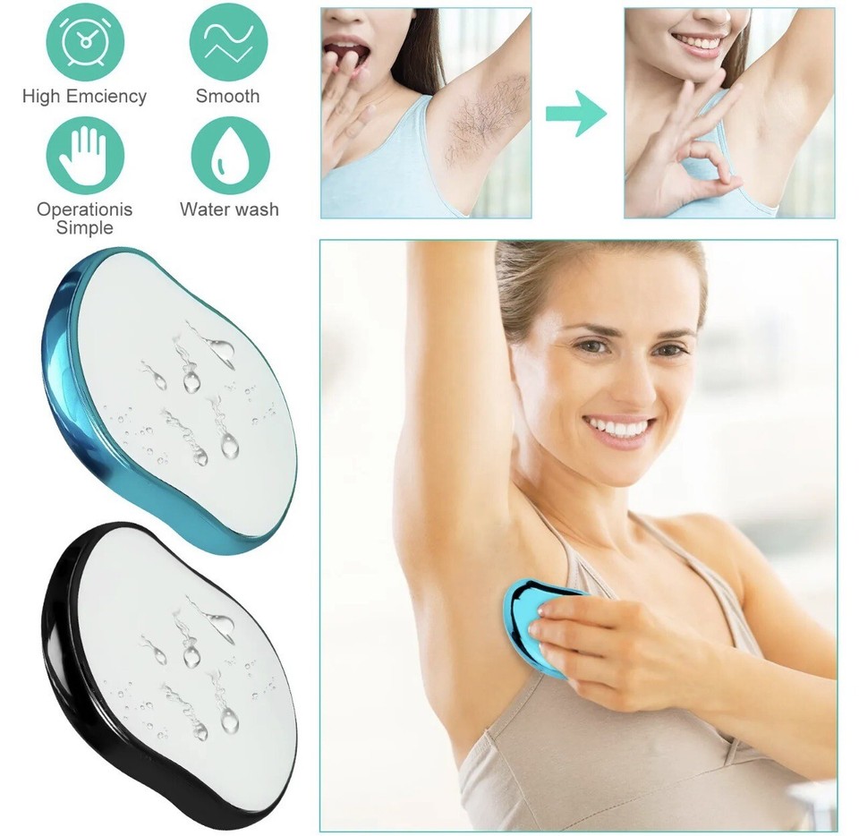 Painless Physical Hair Removal Epilators Crystal Eraser Tool For Body ...