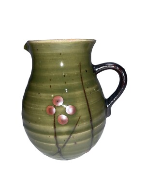 Otagiri Small Pitcher Creamer Japan Berries Handcrafted Dark Olive ...