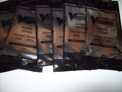 6 PACKS CARDFIGHT VANGUARD MONTHLY PR PACK PROMO CARD OCTOBER - JANUARY ...