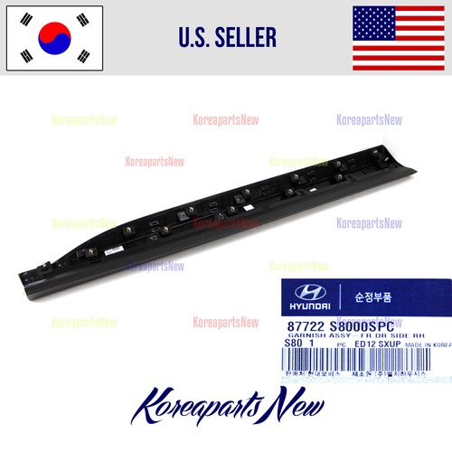 FRONT Door Lower Molding Right PASSENGER 87722S8000 ⭐Texture⭐ Palisade ...