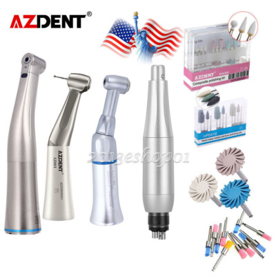 AZDENT Dental 1:1 Contra Angle Handpiece /Composite Polishing kit RA HP ...