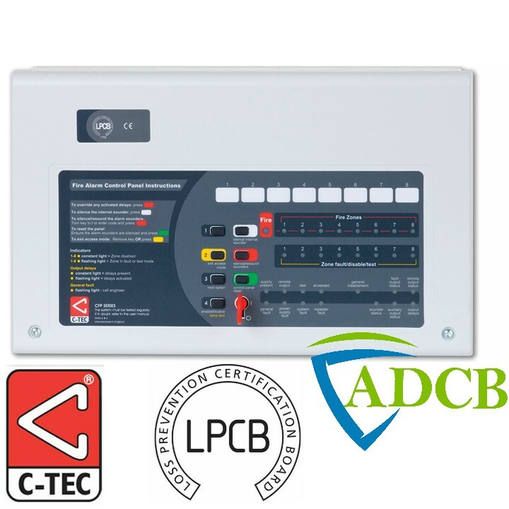 C-TEC Economy 2 4 8 Zone Fire Alarm Panel Custom Kit Detector Call ...