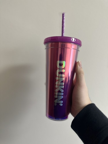 Dunkin Donuts 24oz Valentines Day Tumbler, Heart Shaped straw ...