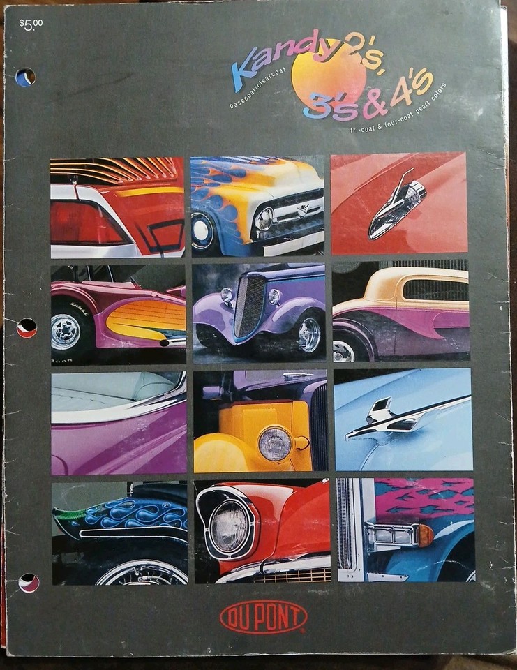 DUPONT KANDY 2'S, 3'S, 4'S COLOR CHIP BOOK/BROCHURE 54 CHIPS | eBay