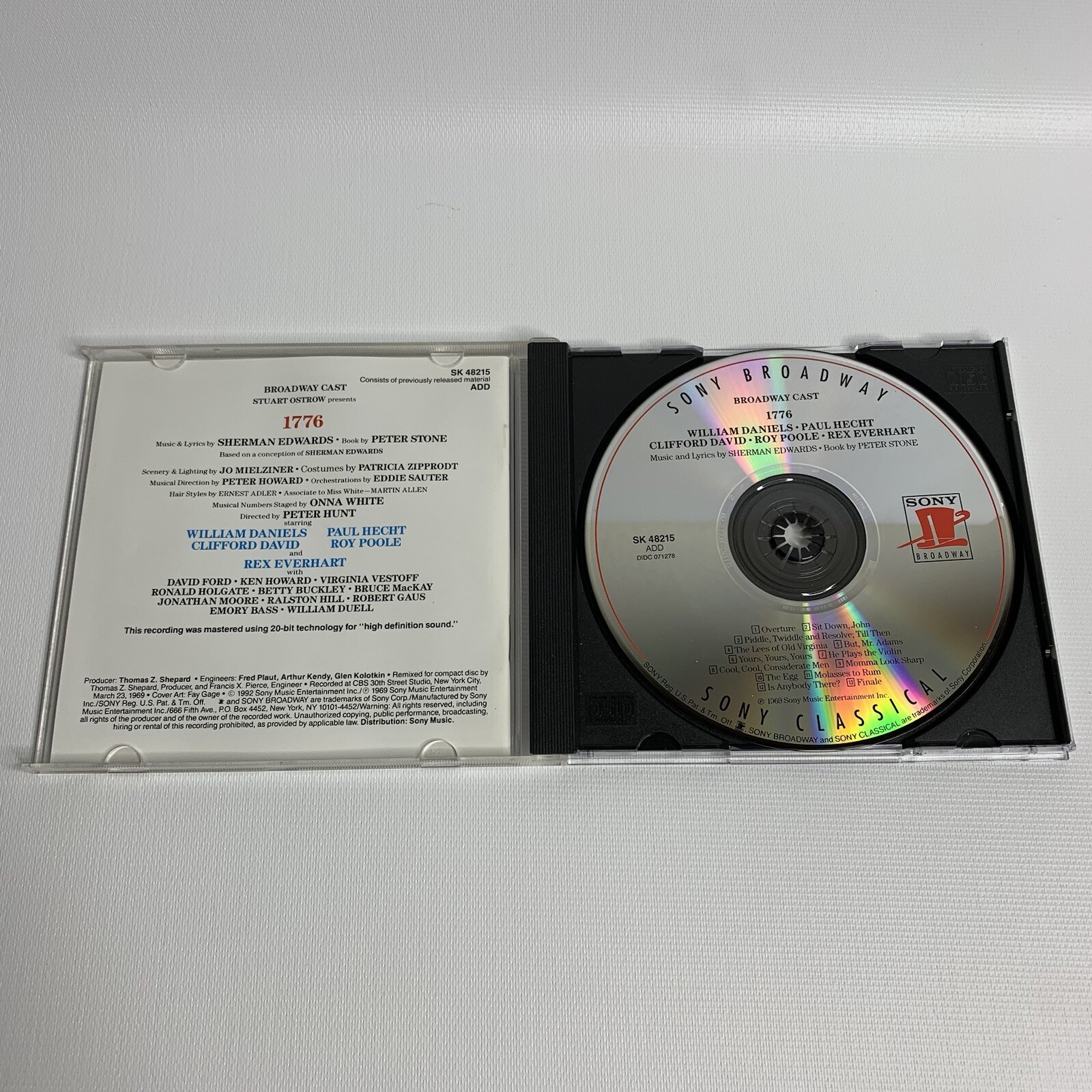 1776 (Original Broadway Cast Recording) by Original Cast (CD, May-1992 ...