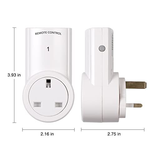 HBN Remote Control Plug Socket,13A/3120W Wireless Light Switch 30M ...