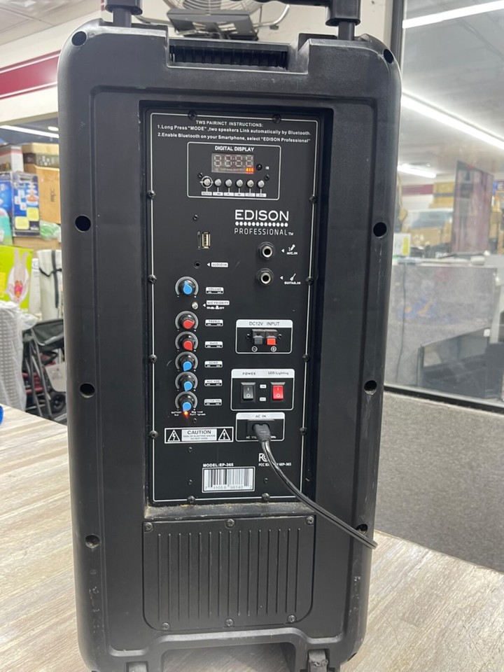 Edison Professional Party System 3000 Portable Speaker - Bluetooth ...