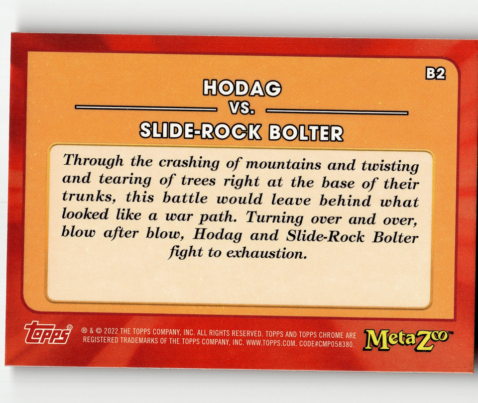 Base - MetaZoo Hodag vs. Slide-Rock Bolter Topps Chrome Series 0 #B2 | eBay