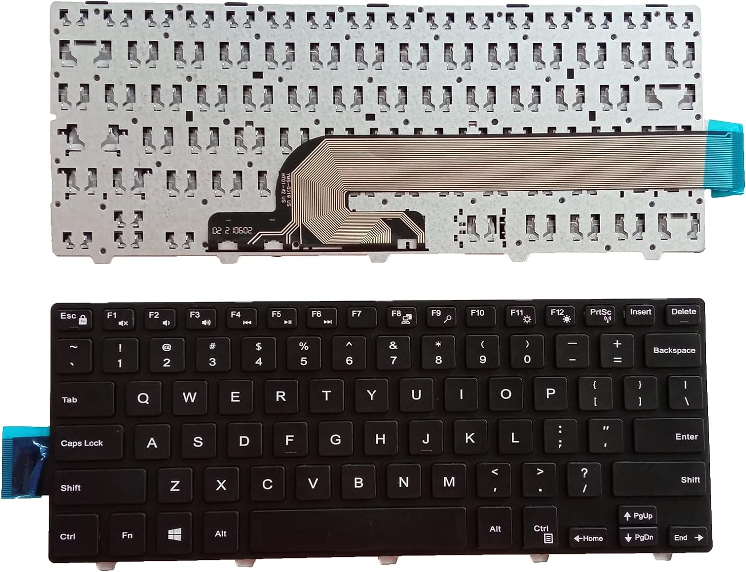 Tiugochr Laptop Replacement US Layout Keyboard for Dell Inpiron 14-3000 ...