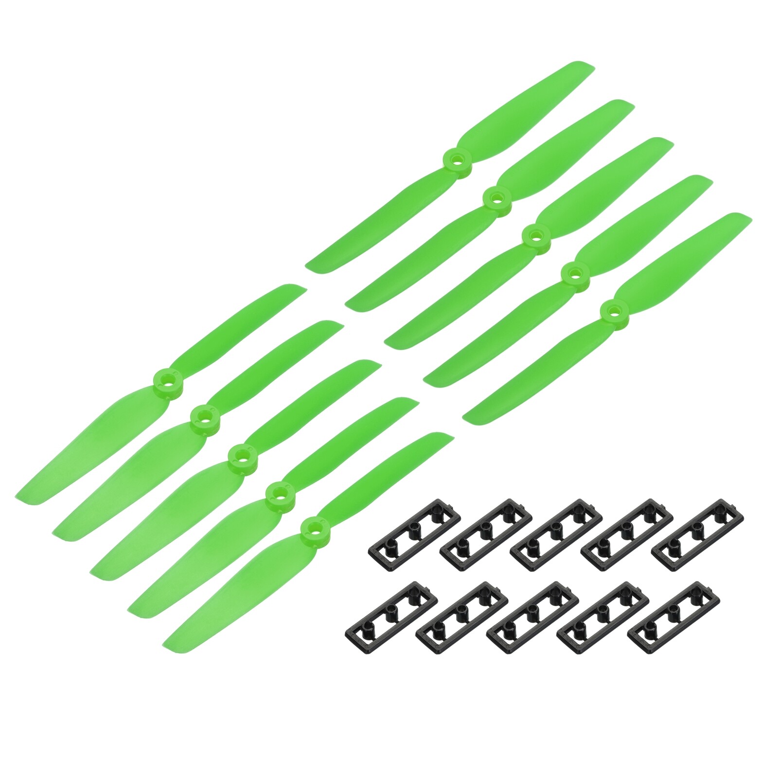 10Pcs RC Propellers 6x3 Inch 2-Vane Main Rotors for RC Green with 2 ...