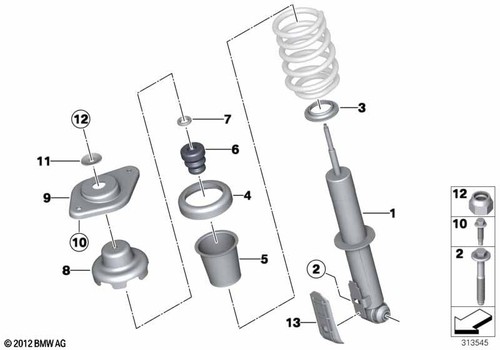 MINI Genuine Lower Spring Pad Fits R57 R57 LCI R55 R55 LCI R60 R58 ...