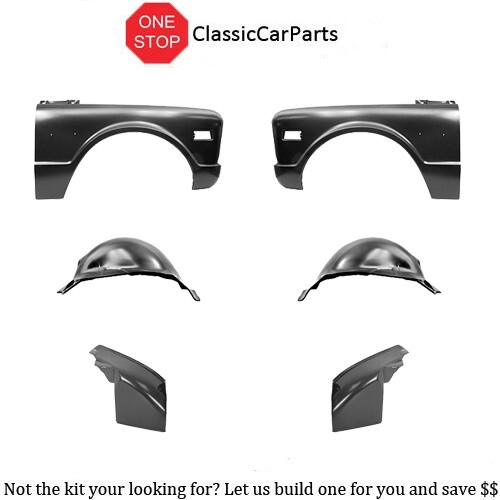 1969-1972 Chevy & GMC Truck Front Fenders W/ Inner Fenders & Splash ...