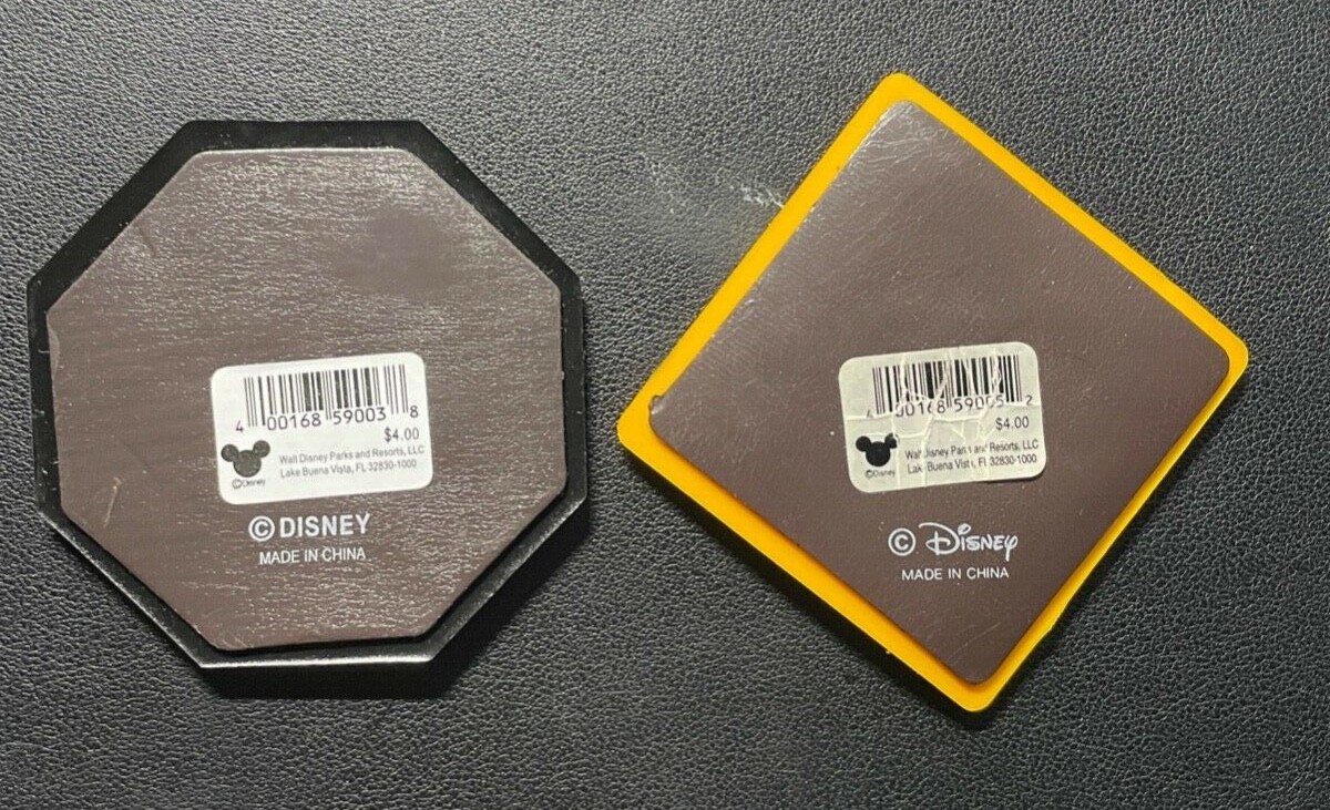 Two (2) Rubber Walt Disney Traffic Sign Road Magnets Highway Sign | eBay