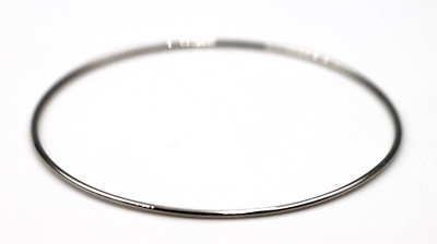 Genuine 9ct 9kt SOLID White gold Thin 1.3mm GOLF bangle 65mm inside ...