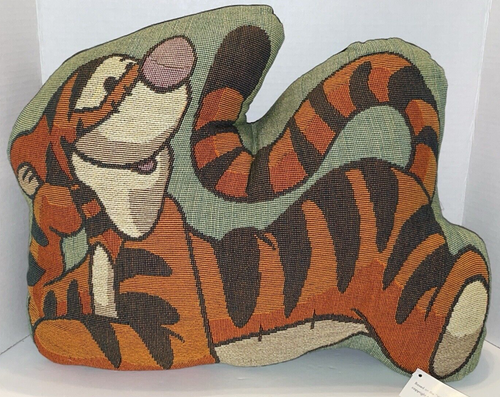 Disney Tigger Tapestry Style Throw Pillow Stuffed Winnie The Pooh 21.5 ...