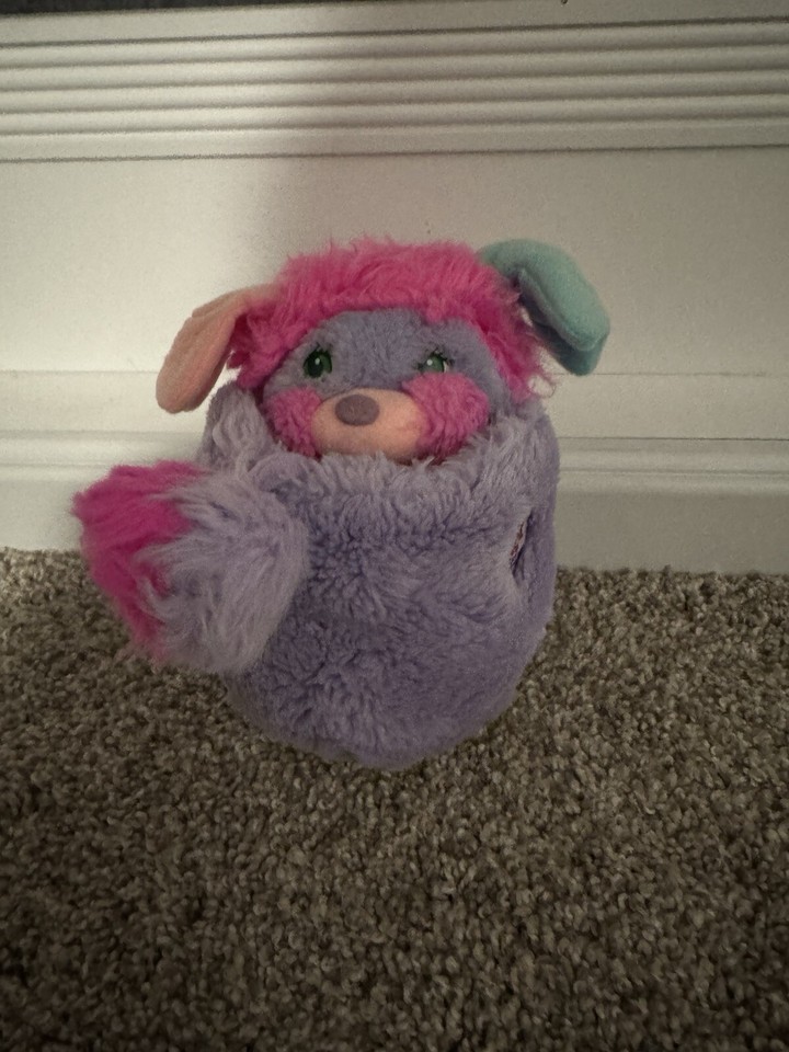 VTG 1986 Mattel Popples Pretty Bit 8" Plush Pink Purple Blue Stuffed ...