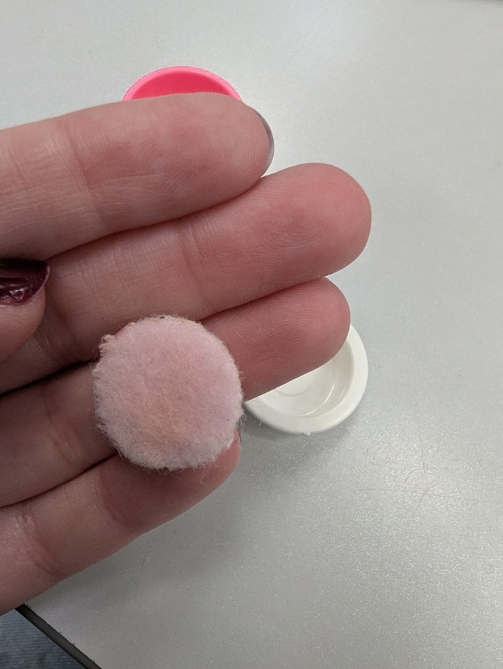 Vintage 1990s Barbie Doll Beauty Powder Puff Container With Puff Pink ...